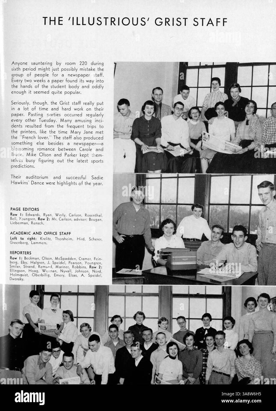 This 1955 Wahian yearbook documents Washburn High School’s student life, including faculty ...