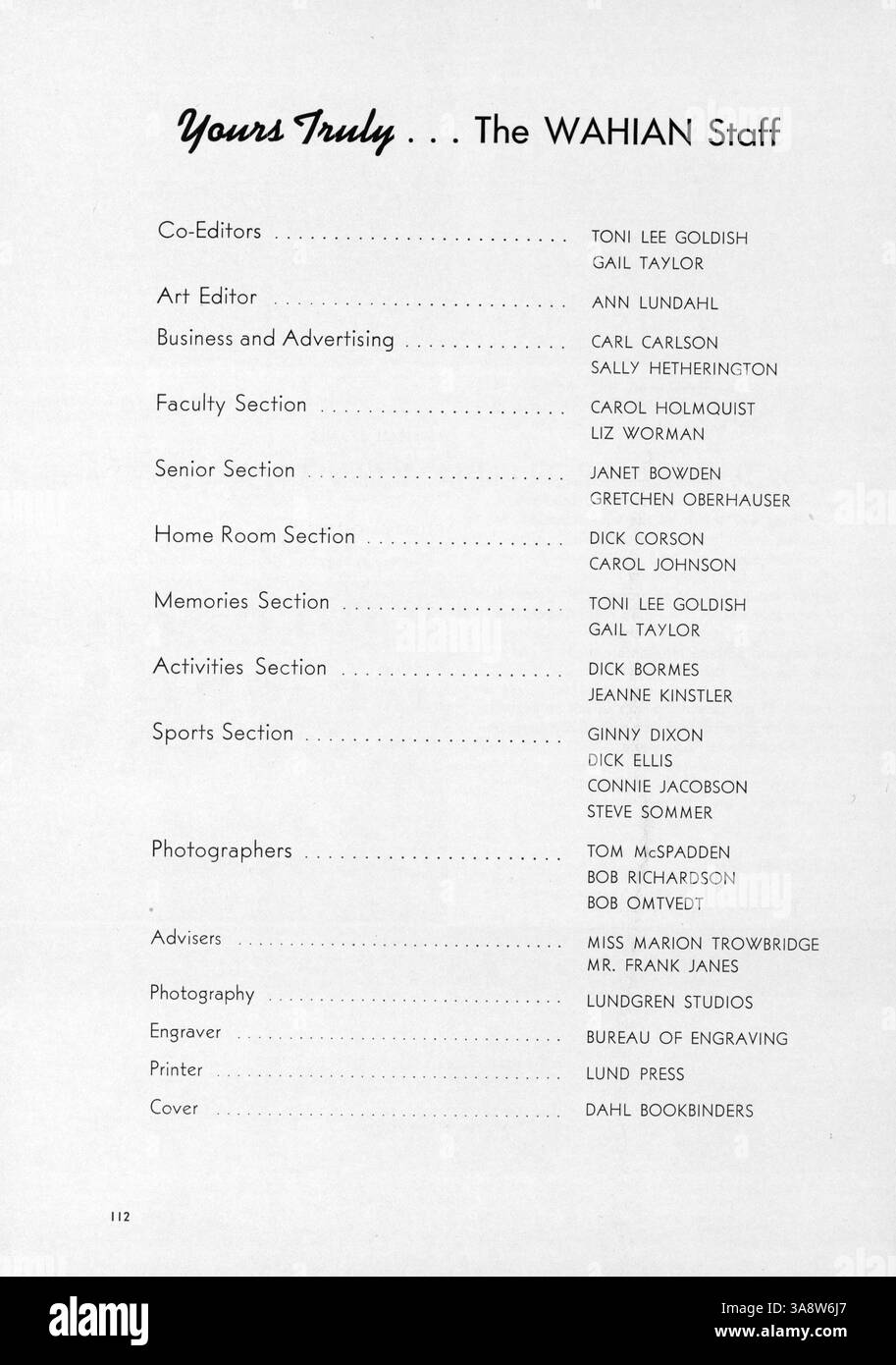 This 1955 Wahian yearbook captures key moments from Washburn High ...