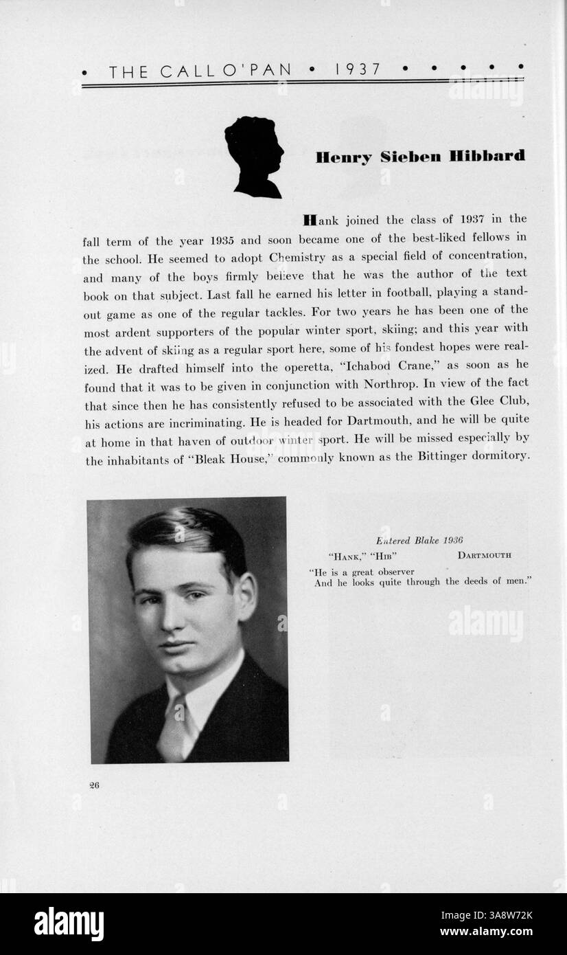 Blake School’s 1937 yearbook, 'Call-O'-Pan,' highlights academic ...