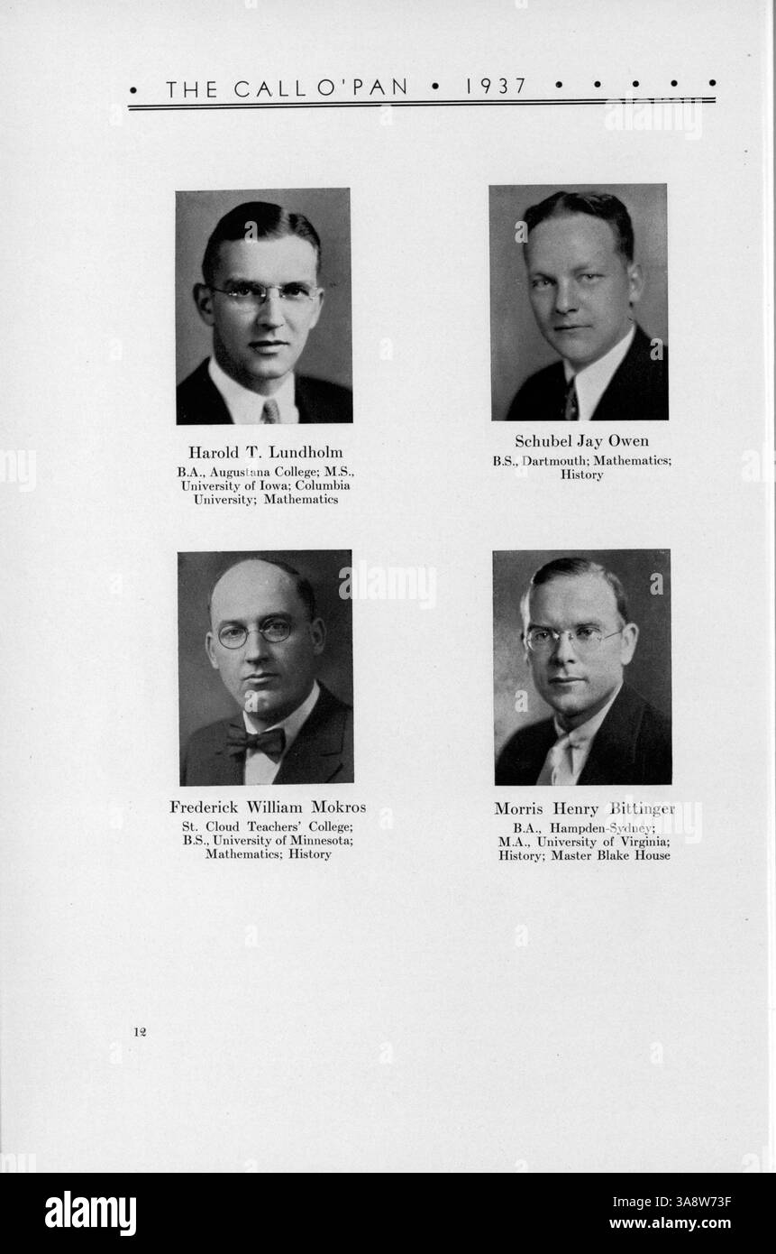 Blake School’s 1937 yearbook, 'Call-O'-Pan,' features notable school ...