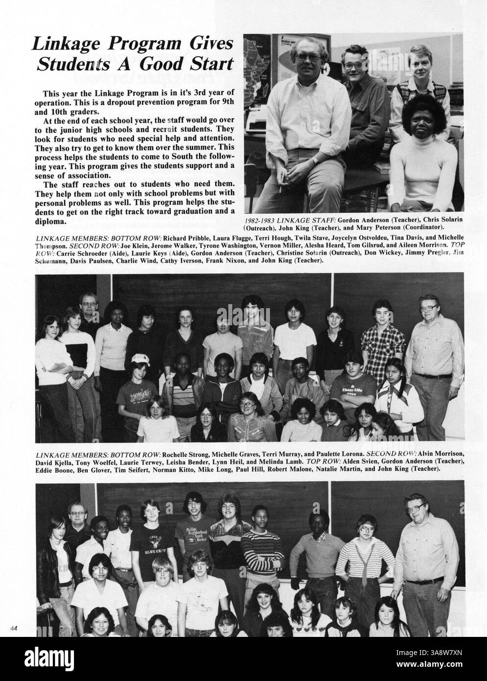The 1983 'Tiger' yearbook from South High School captures the students ...