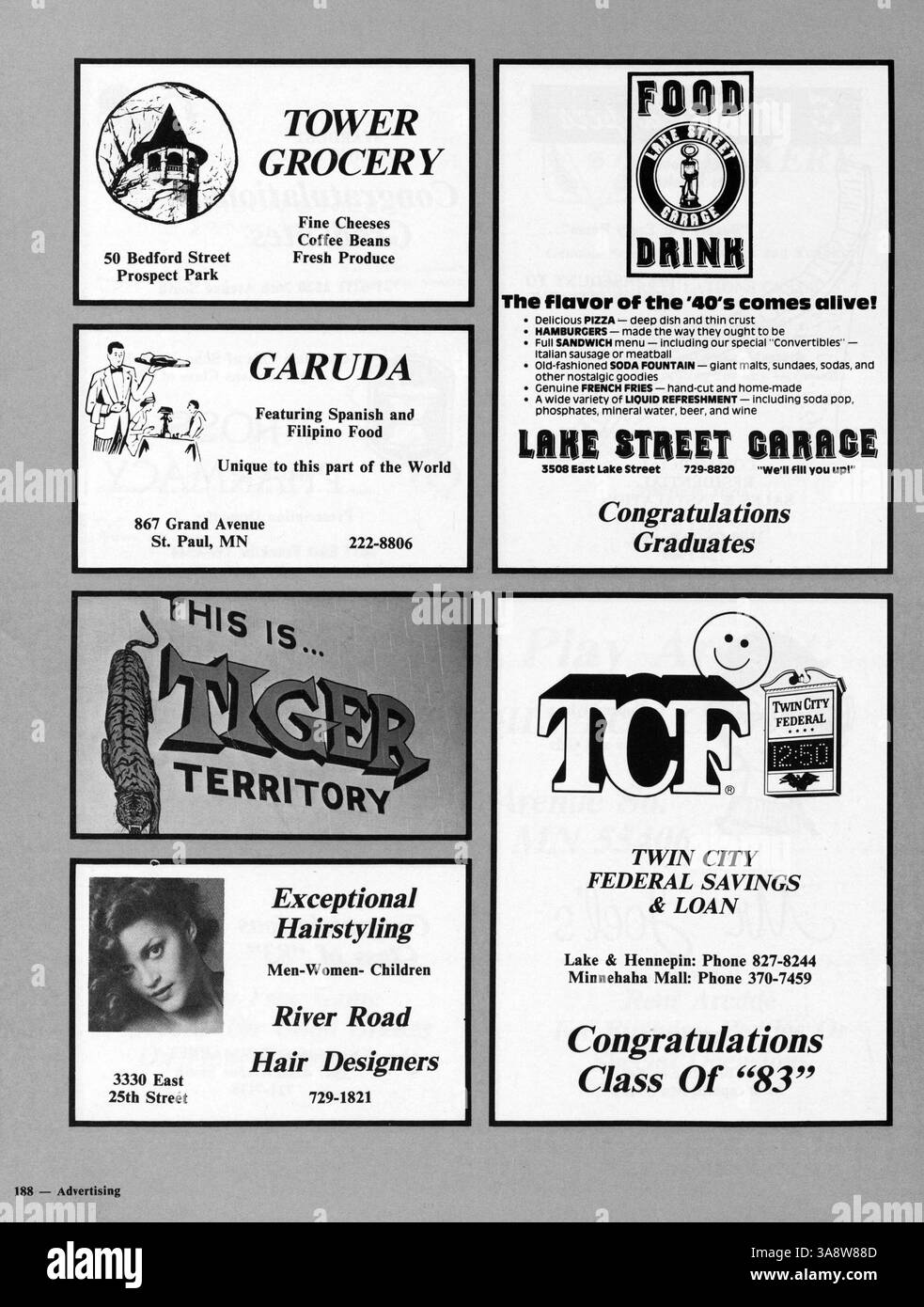 The 1983 South High Yearbook, '1983 Tiger,' provides a detailed record ...