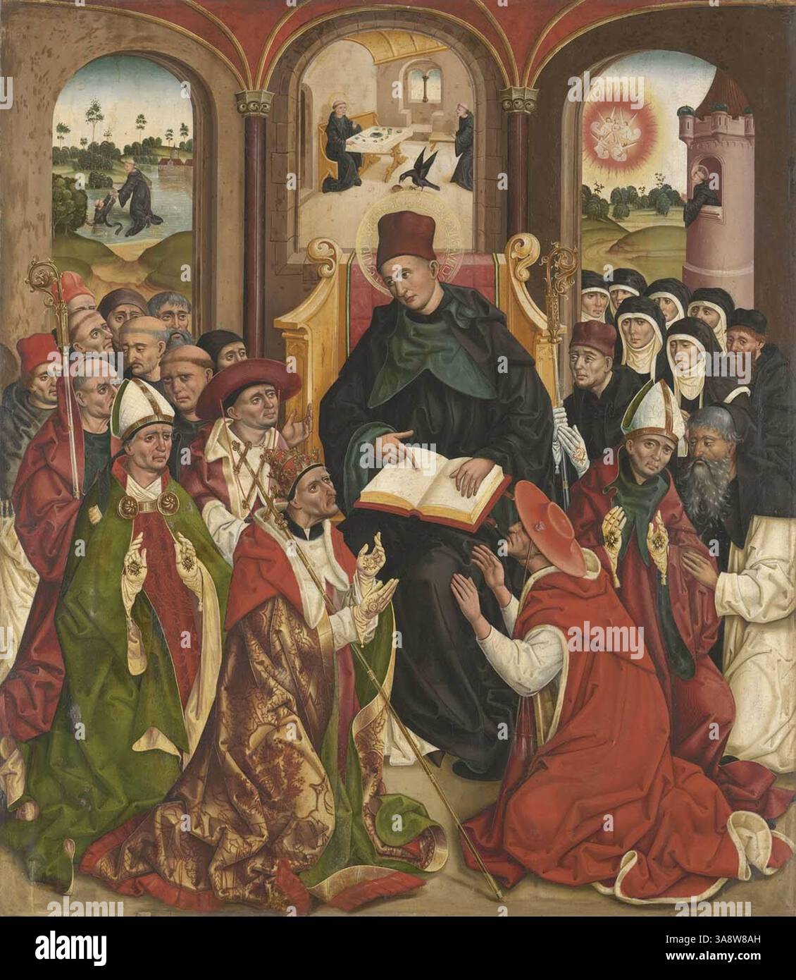 Jan Polack - Weihenstephan Altarpiece, St. Benedict as the father of ...