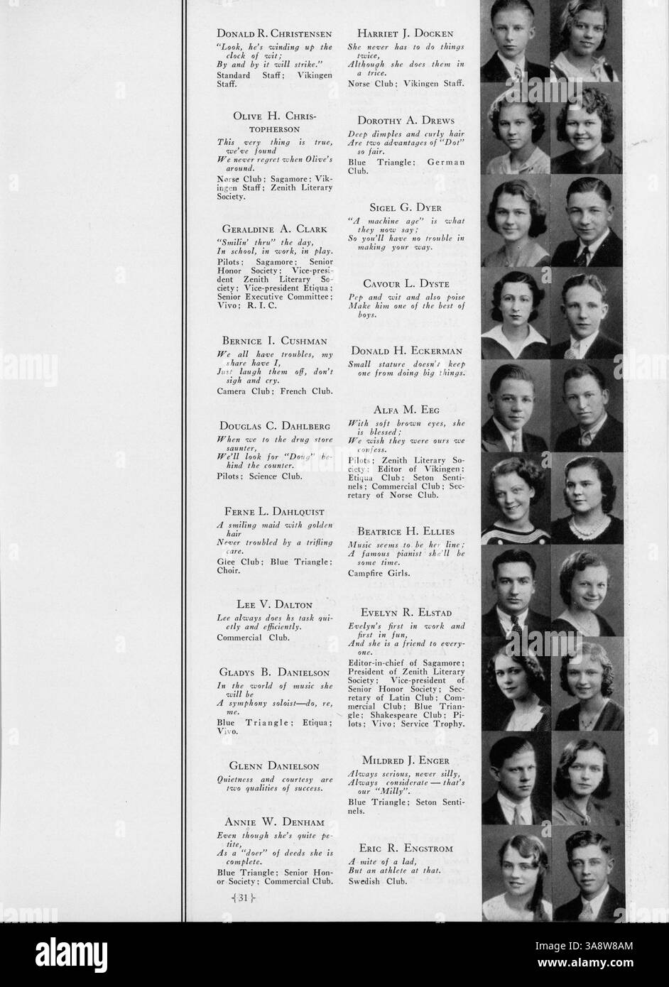 The 1933 'Sagamore' yearbook from Roosevelt High School captures ...
