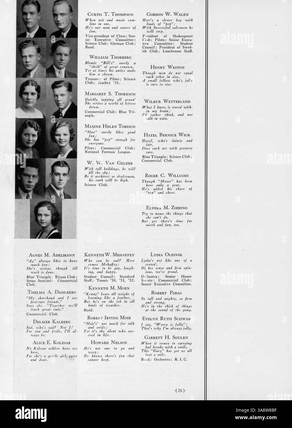 Yearbook of 1933 from roosevelt high documents the activities hi-res ...