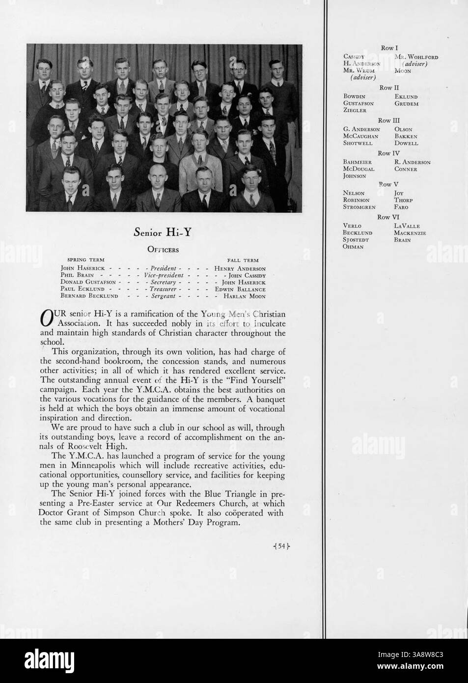 The 1933 'Sagamore' yearbook from Roosevelt High School highlights ...
