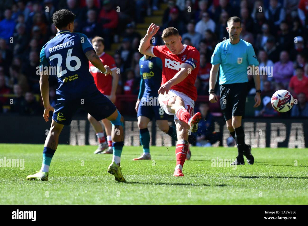 London, England. 29th Mar 2025. Greg Docherty scores during the Sky Bet ...