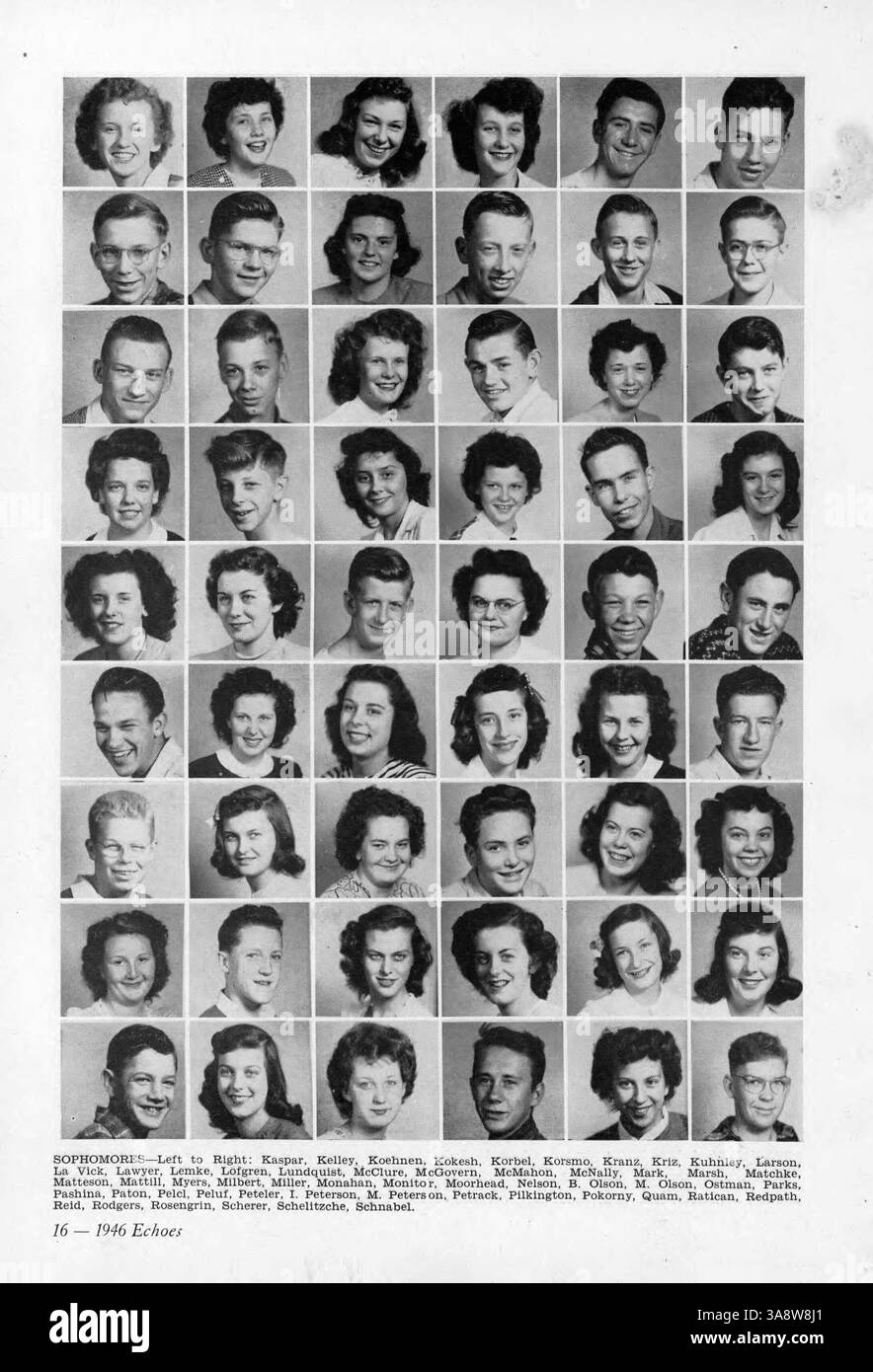 This 1946 Hopkins High School yearbook, 'Echoes', documents the lives ...