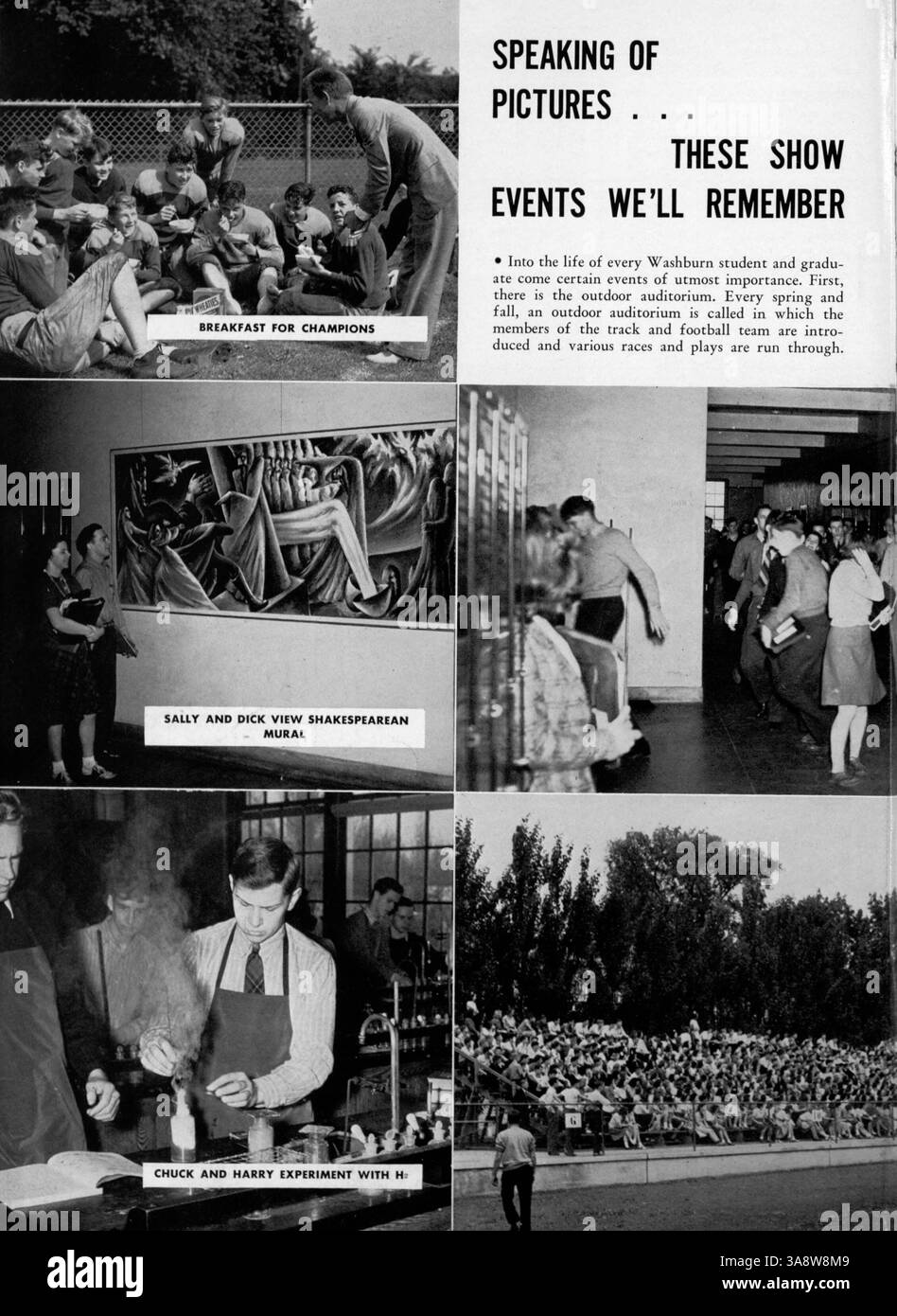 The 'Wahian' Yearbook of 1941 from Washburn High School showcases the ...
