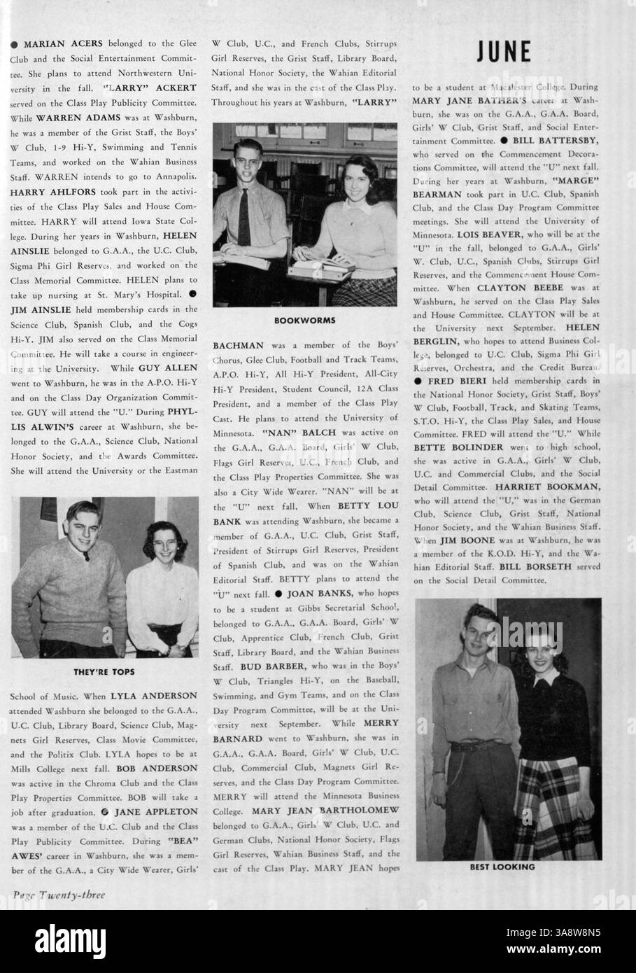 Yearbook highlights key moments from the 1940 1941 school year hi-res ...