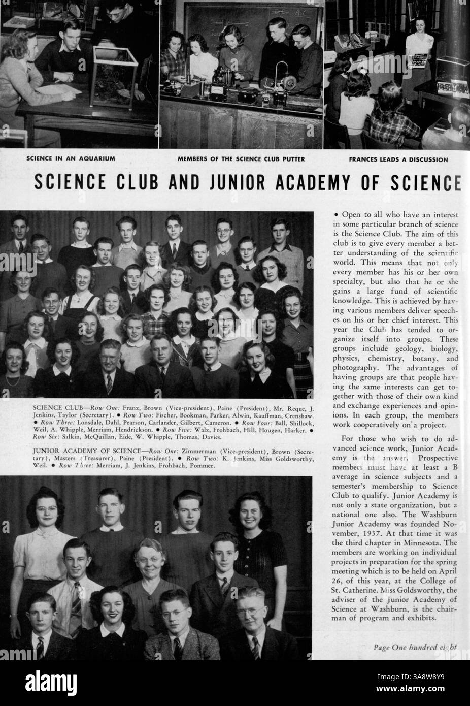 The 1941 'Wahian' Yearbook from Washburn High School highlights the ...