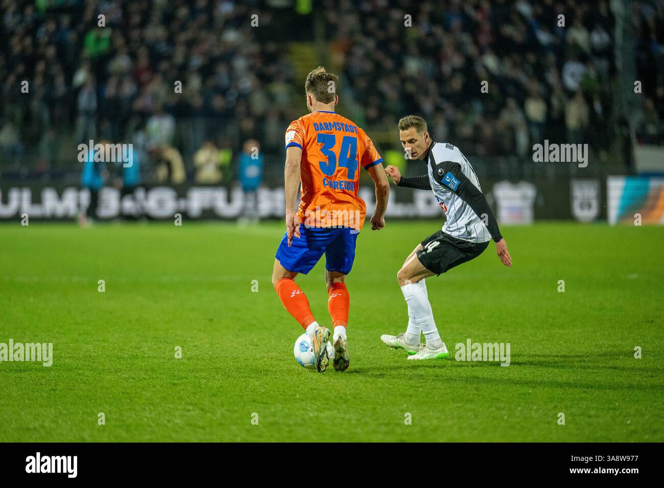 Killian Corredor (SV Darmstadt 98, #34), Denis Dressel (SSV Ulm 1846 ...