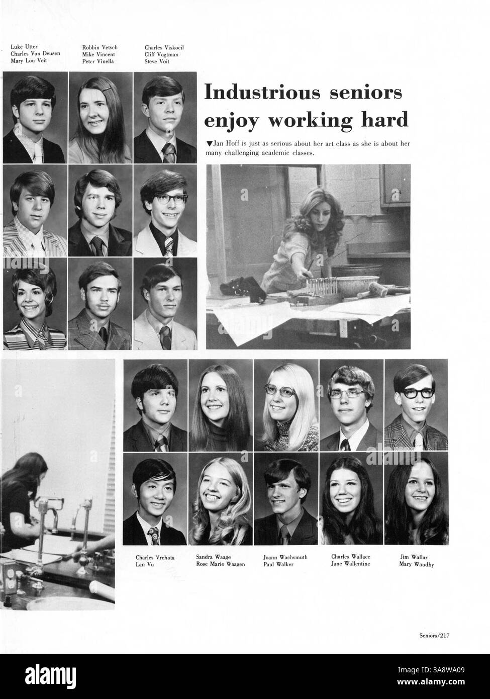 Yearbook features students Cut Out Stock Images & Pictures - Alamy