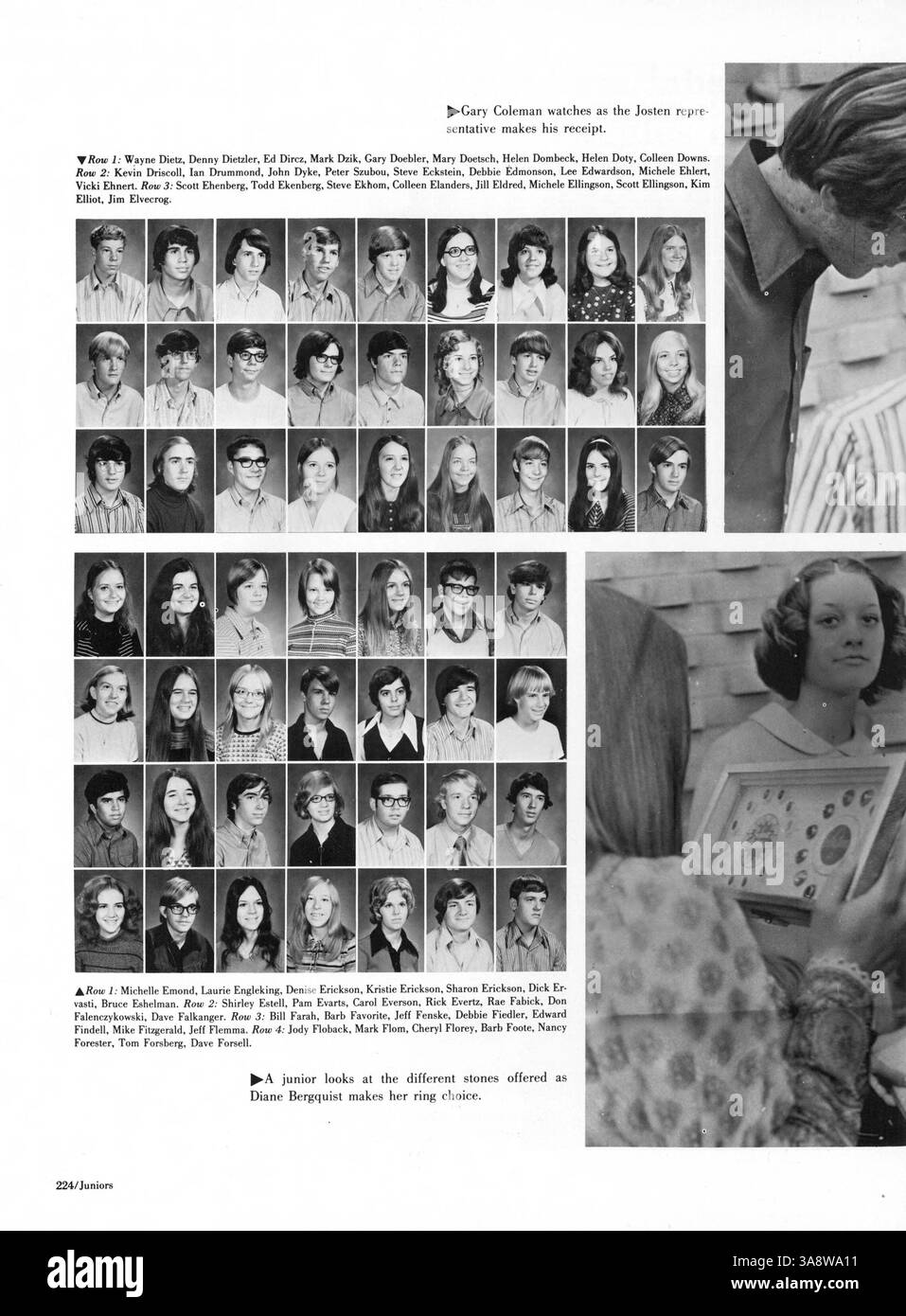 Significant school events from the 1971 1972 year hi-res stock ...