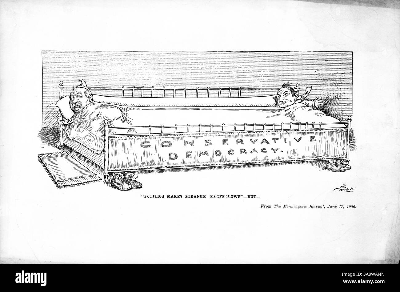 This political cartoon shows Grover Cleveland and William Jennings ...