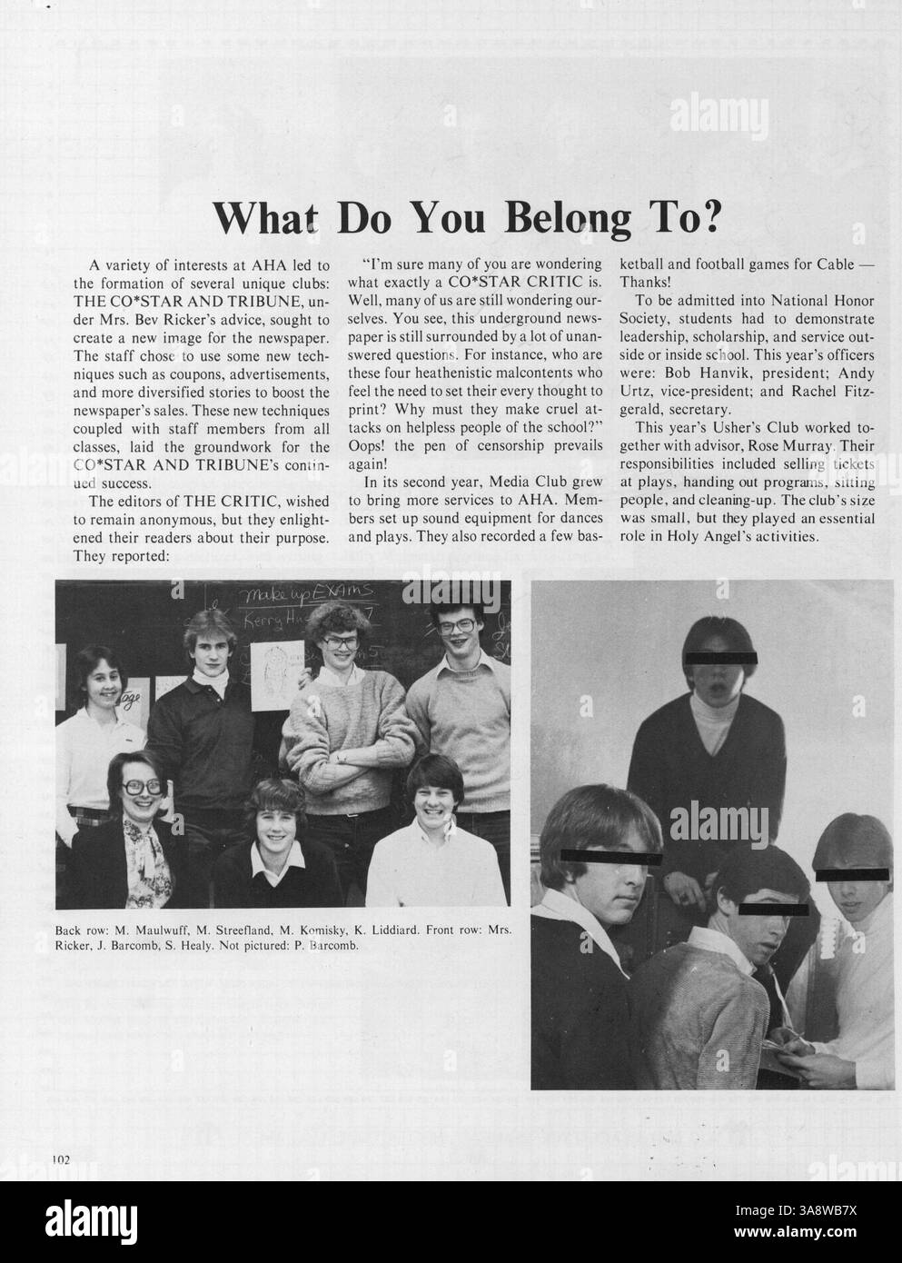 The Academy of Holy Angels 1983 yearbook captures moments from the 1982 ...
