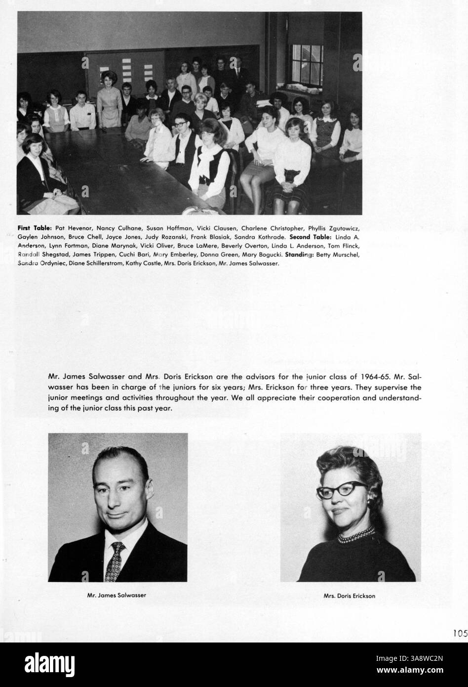 Yearbook provides a historical snapshot of the 1964 1965 school year hi-res stock photography ...