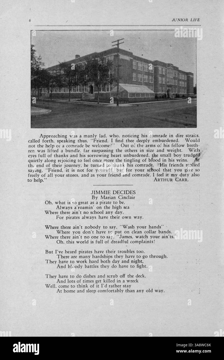 The 'Junior Life' yearbook from Bryant Jr. High, June 1926, captures ...
