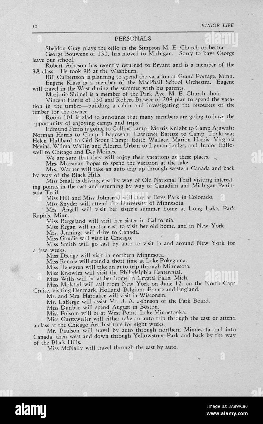 The June 1926 edition of 'Junior Life,' the yearbook for Bryant Jr ...