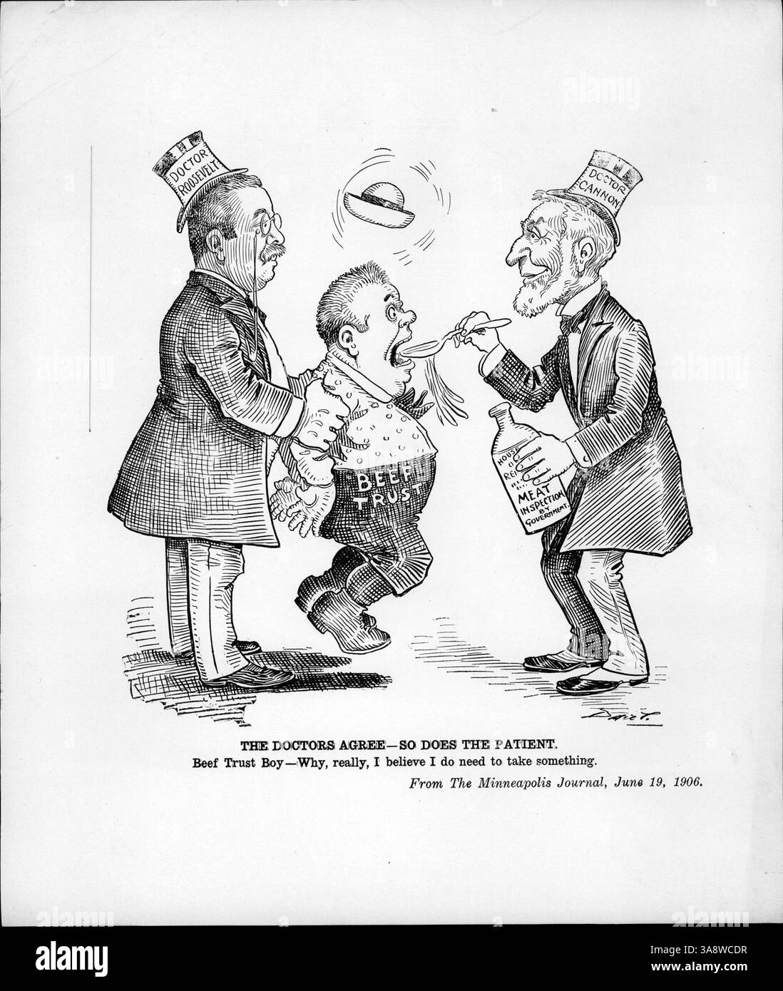 This political cartoon depicts president roosevelt holding the b hi-res ...
