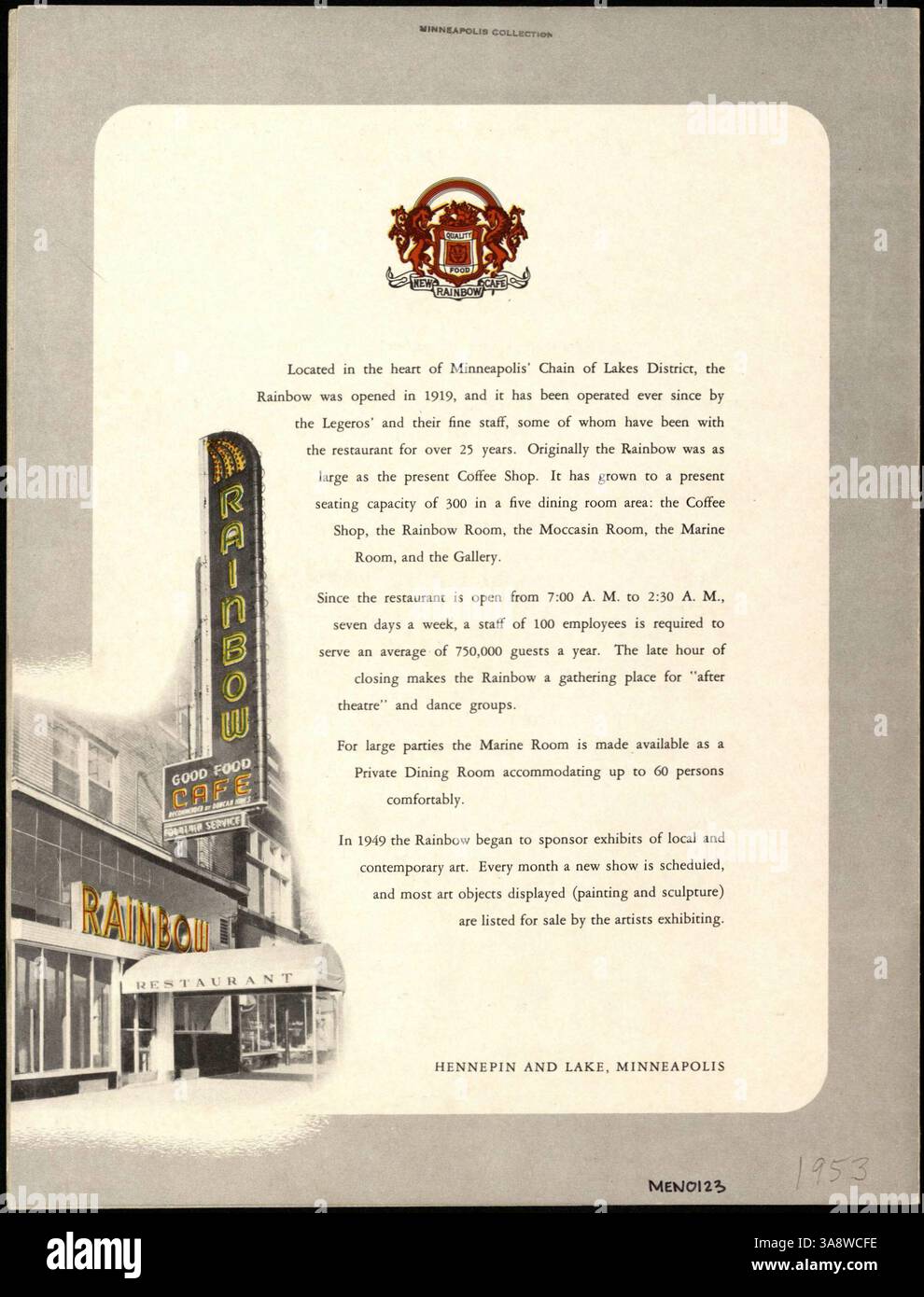 This rainbow cafe menu features a bi fold design with full color hi-res ...