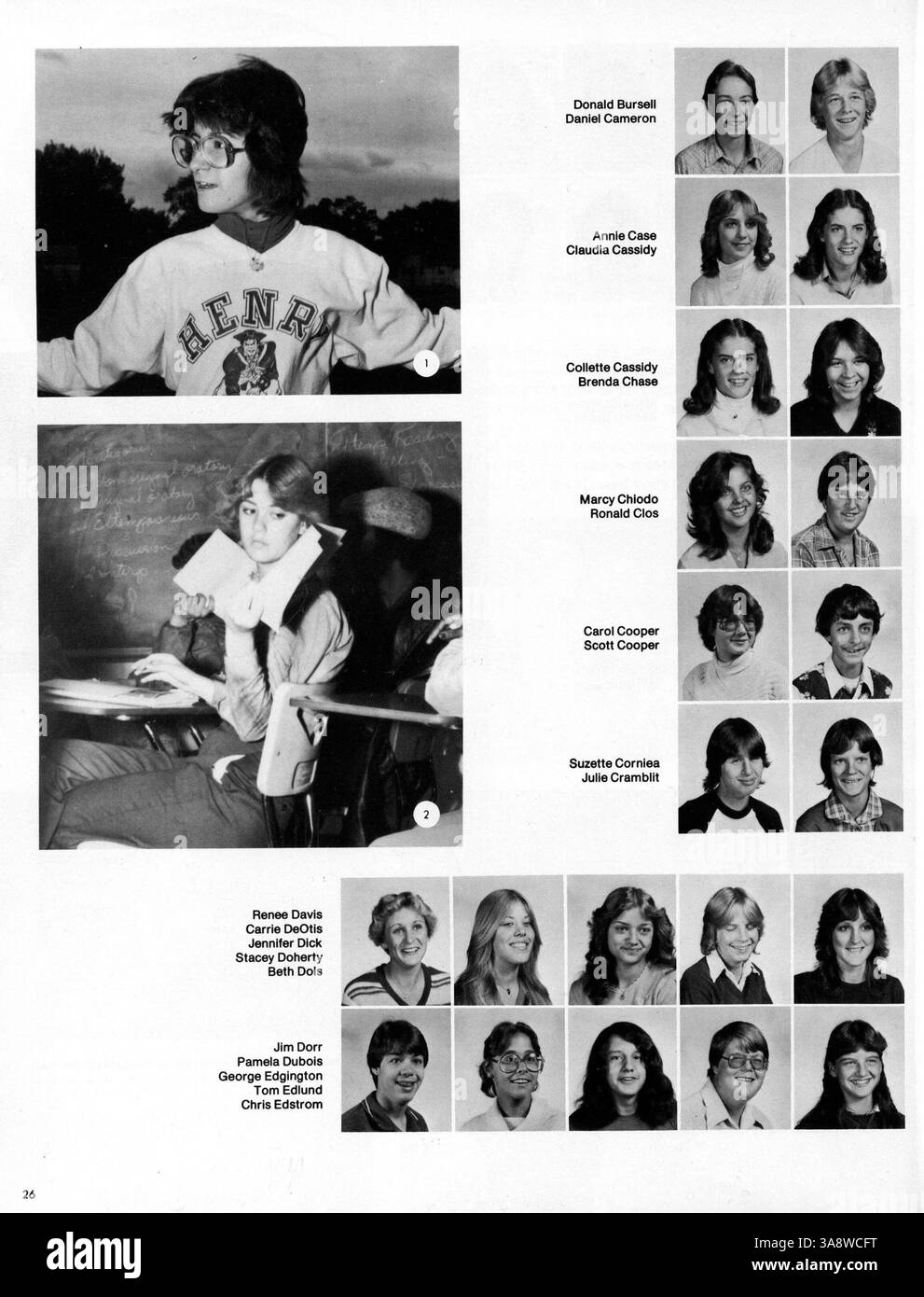 Documenting key events from the 1980 1981 school year hi-res stock ...