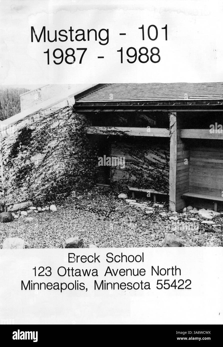 The 1988 Breck Mustang Yearbook captures the activities, clubs ...
