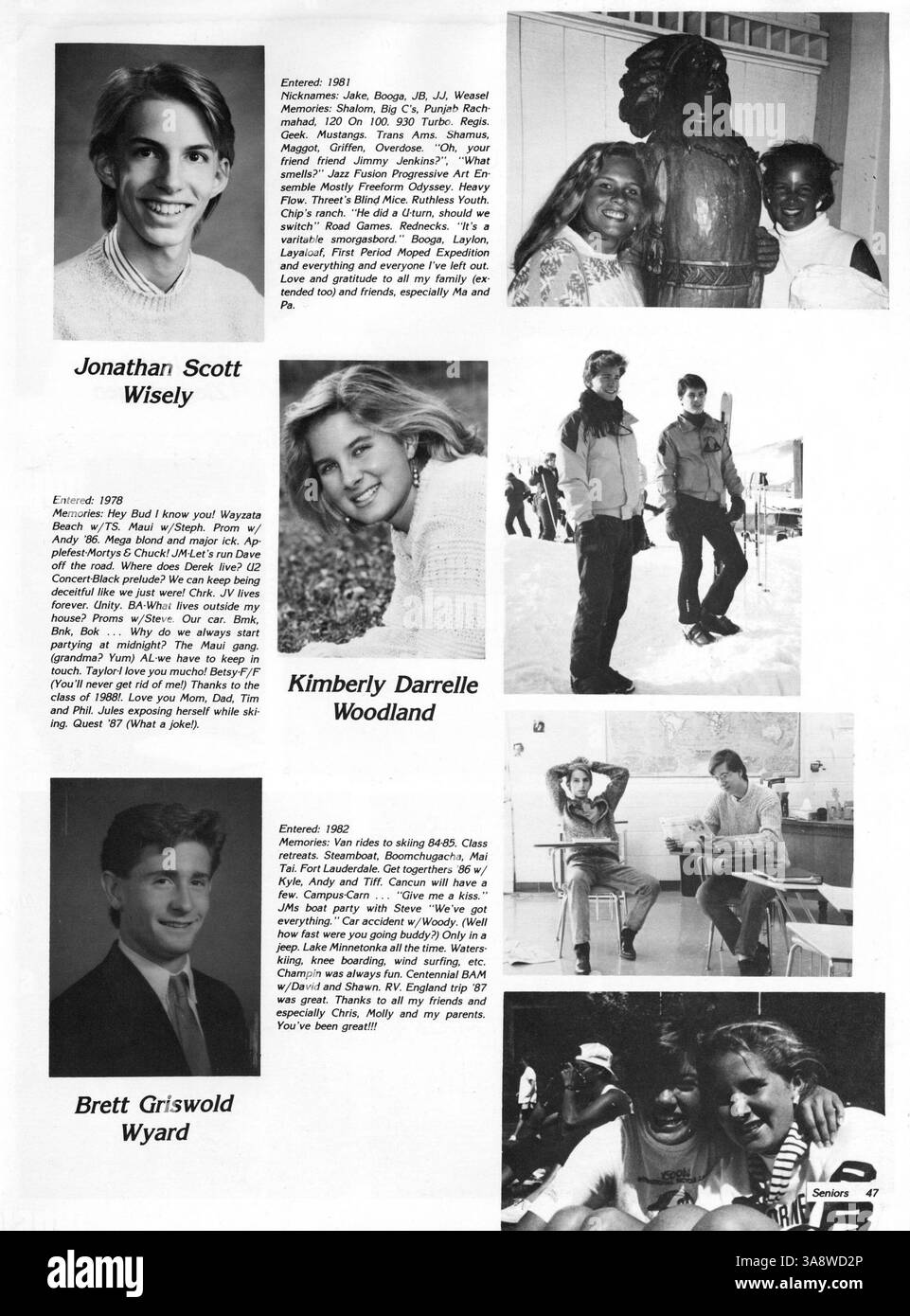 The Breck Mustang Yearbook of 1988 captures the essence of student life ...