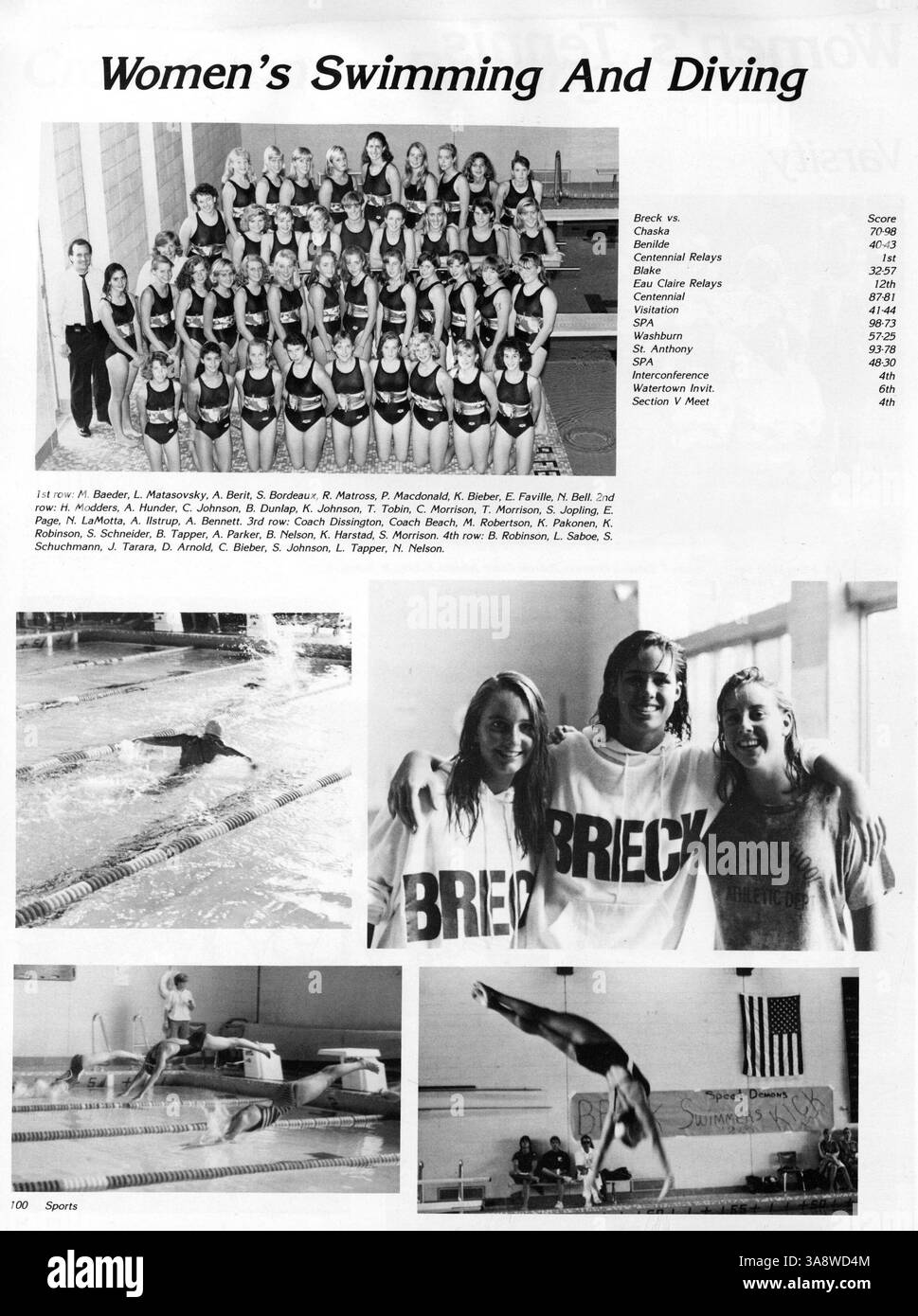 The 1988 breck mustang yearbook captures student life hi-res stock ...