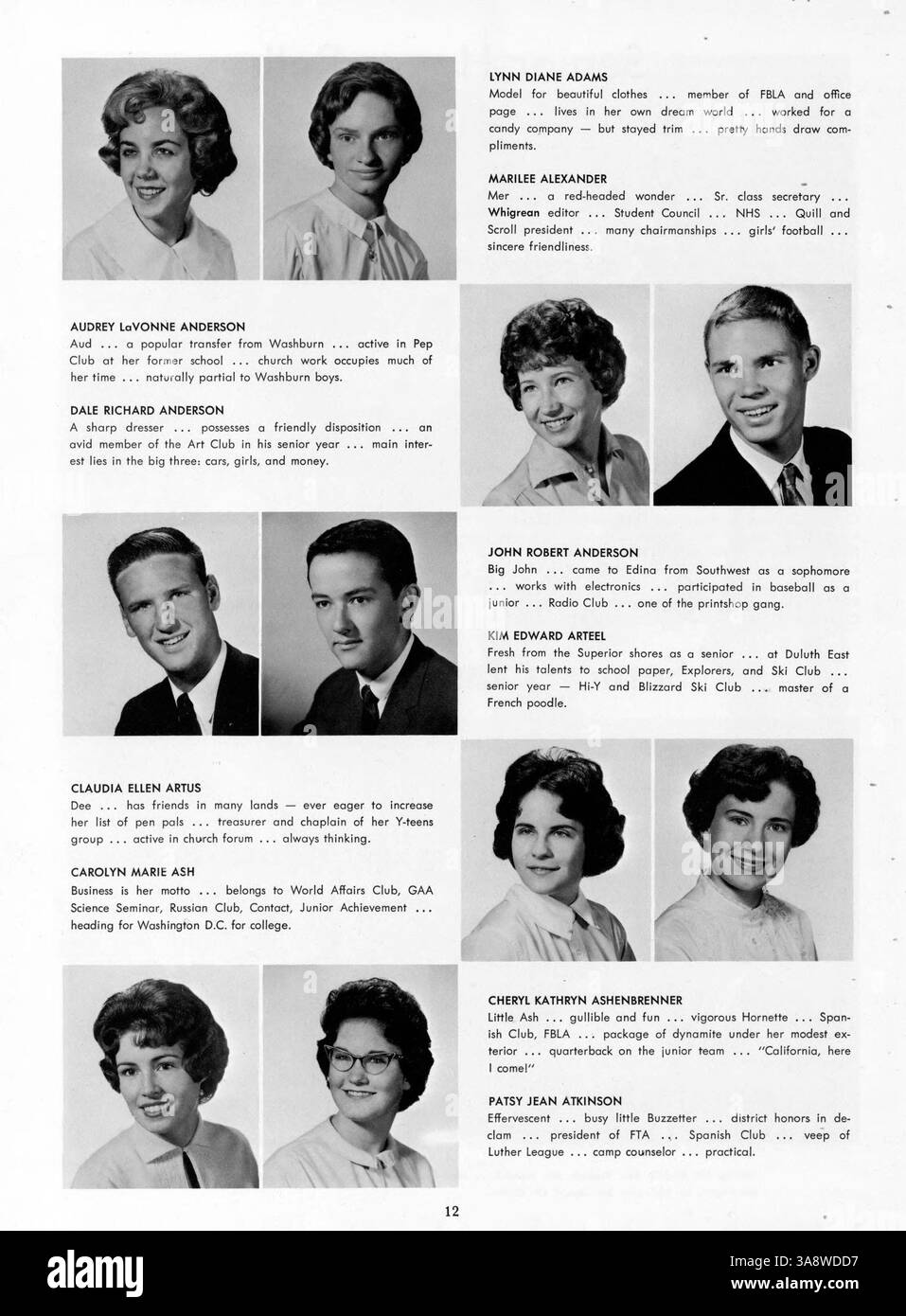 The 1962 Whigrean yearbook from Edina-Morningside High School documents ...
