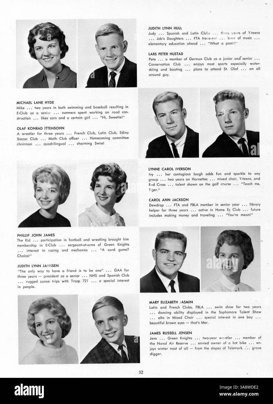 The 1962 Whigrean yearbook from Edina-Morningside High School records ...