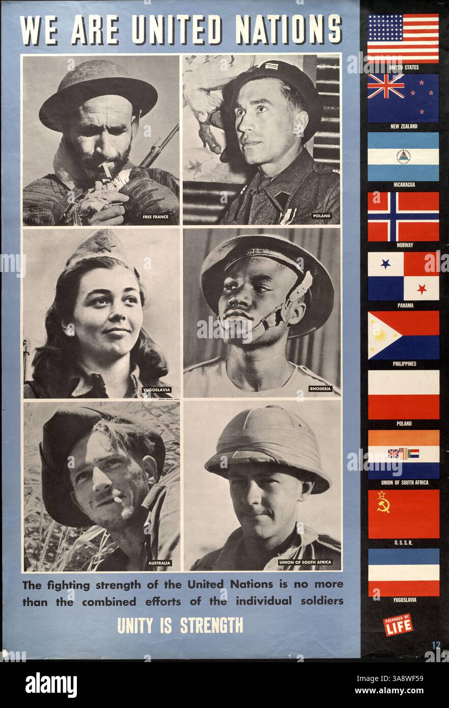 This image series shows soldiers from six countries—Free France, Poland ...