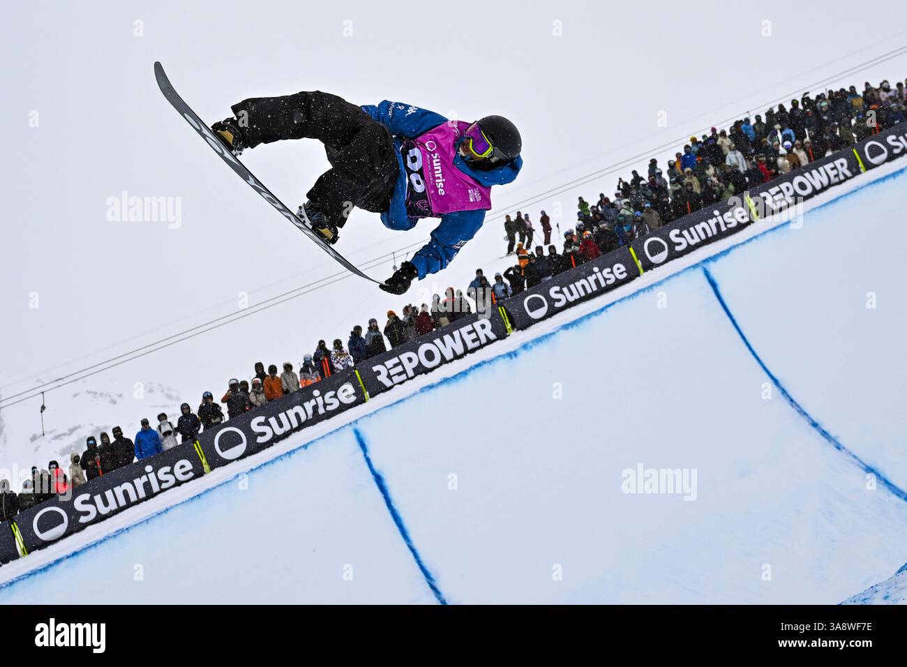 Alessandro Barbieri of USA in action during the Snowboard Halfpipe ...
