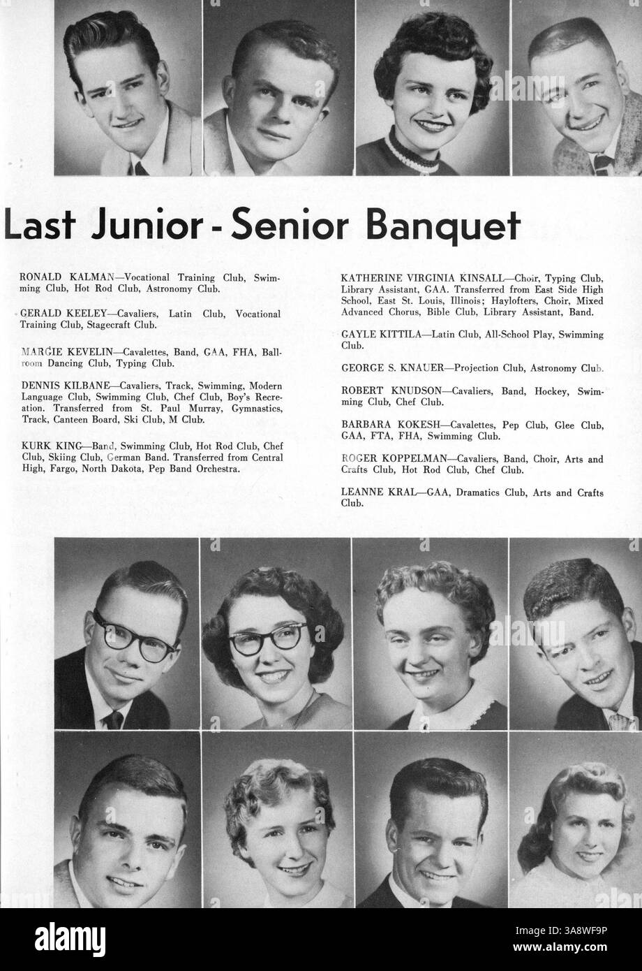 The 'Warrior' yearbook from Hopkins High School, 1957, documents ...