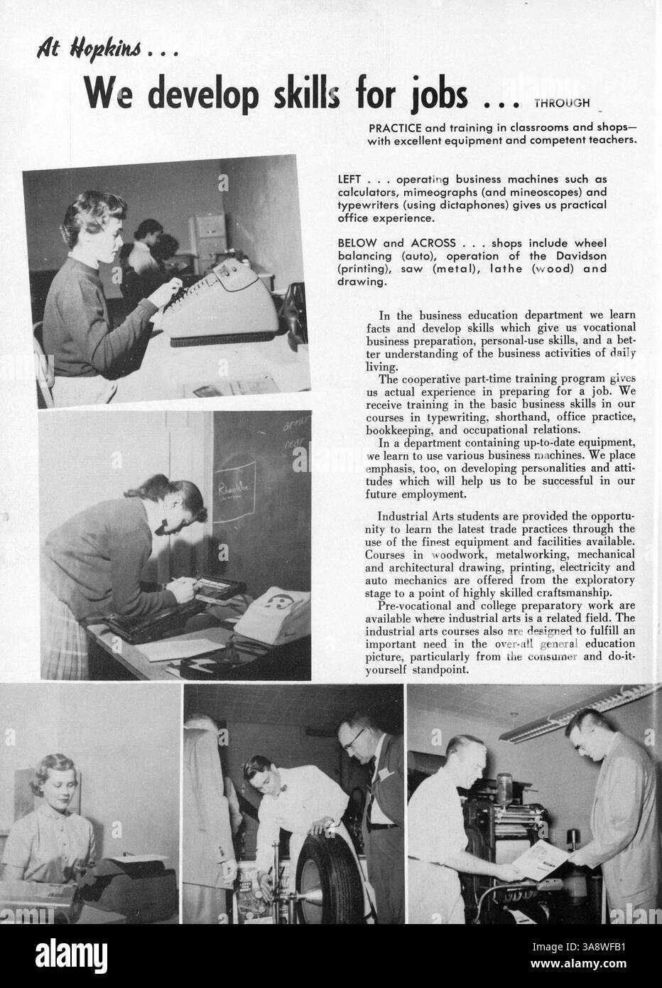 A comprehensive look at Hopkins High School in 1957, detailing the ...