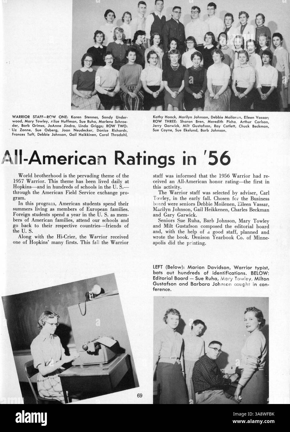 The 1957 Hopkins High School yearbook captures the events, clubs ...