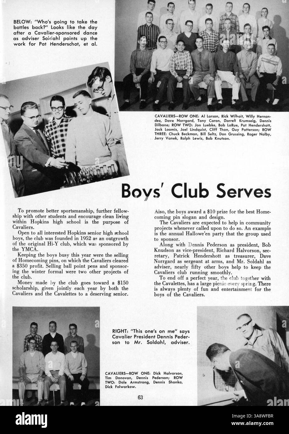 The 1957 yearbook from Hopkins High School captures the school year’s ...