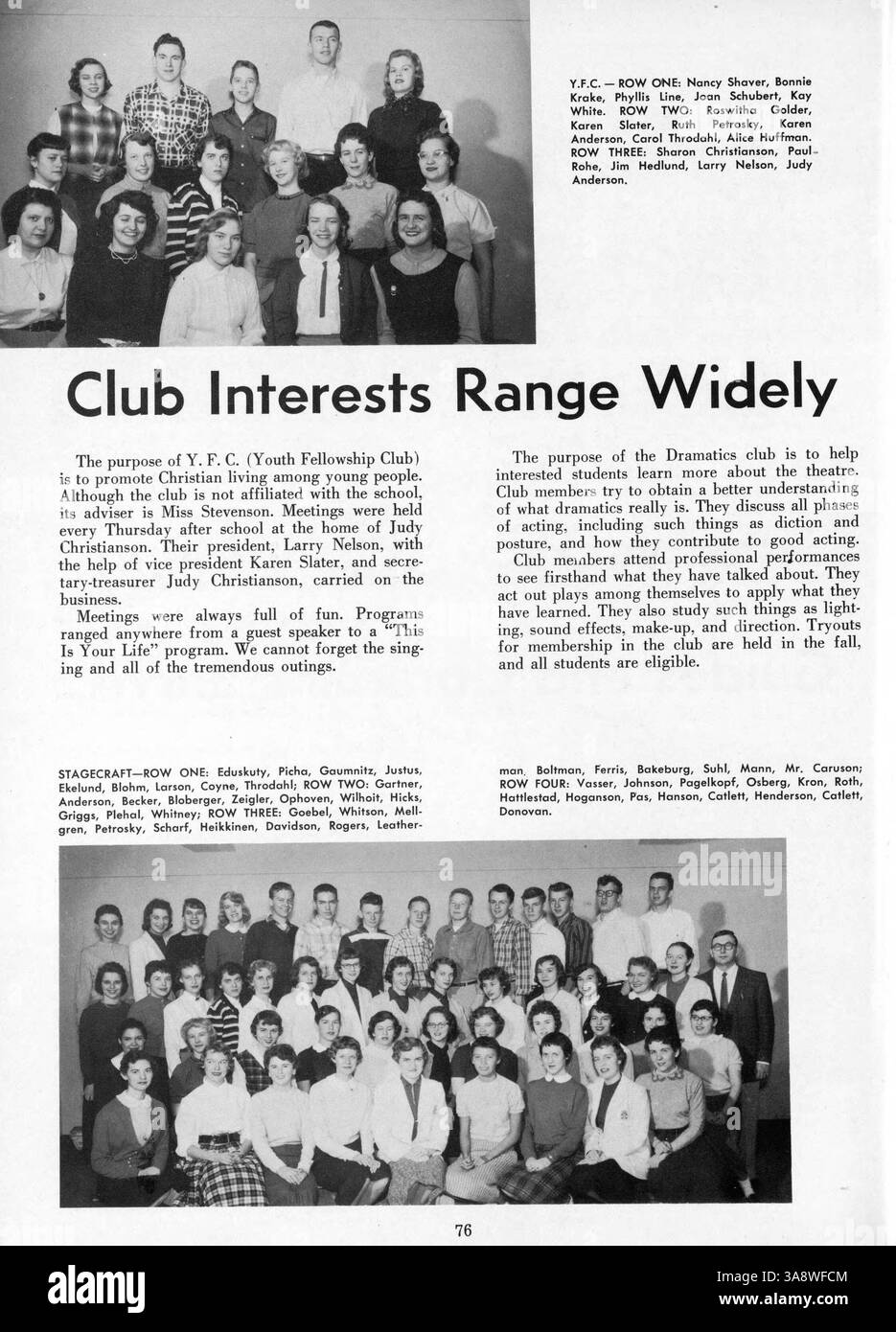 This yearbook from hopkins high school in 1957 hi-res stock photography ...