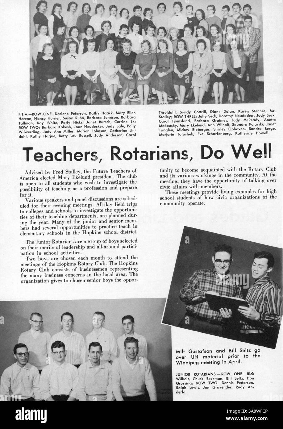 The 1957 hopkins high yearbook showcases the 1956 1957 academic hi-res ...