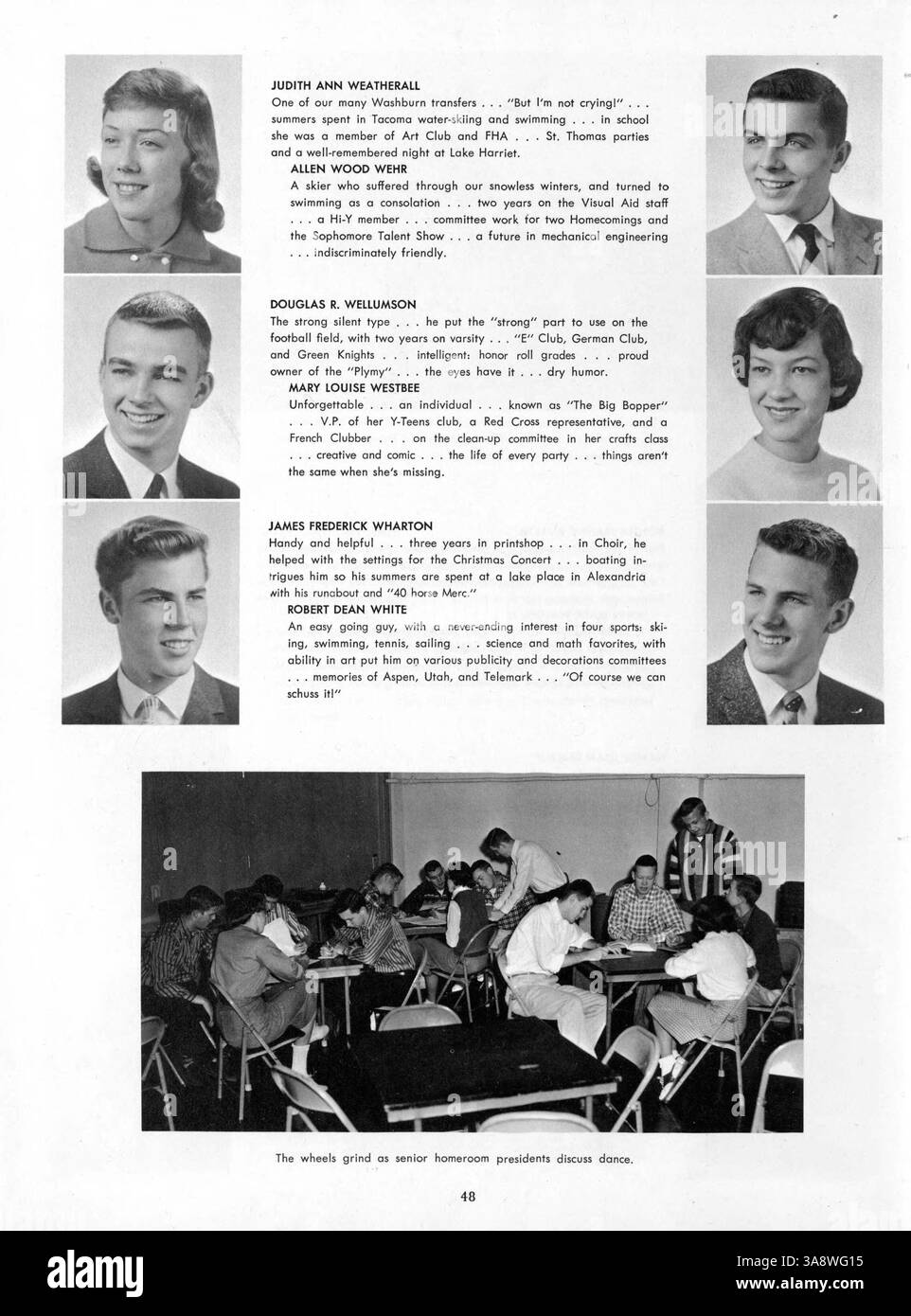 Major events from the 1958 1959 school year Cut Out Stock Images ...