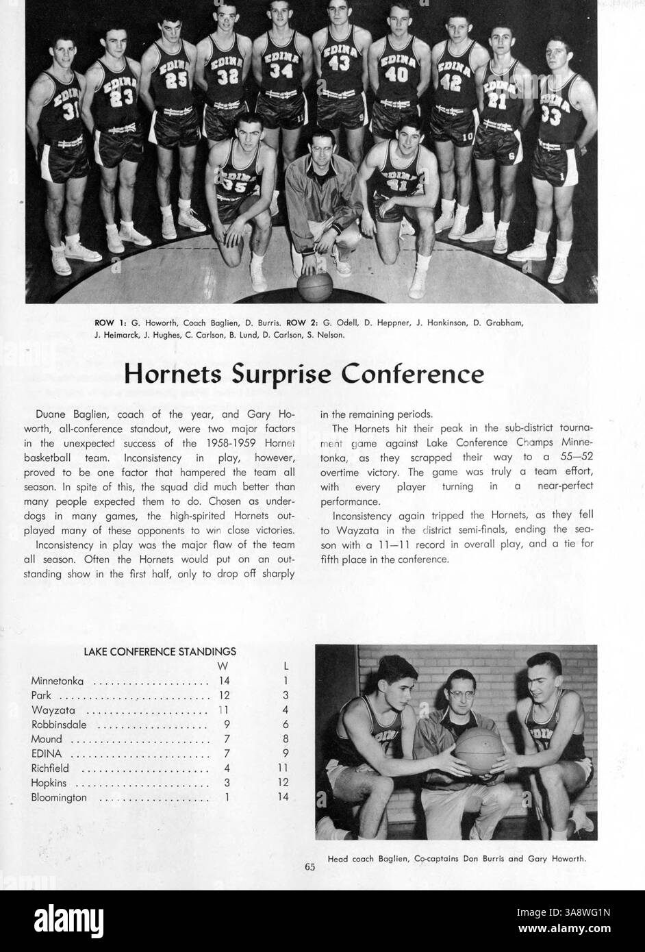 Student clubs the 1958 1959 school Black and White Stock Photos ...