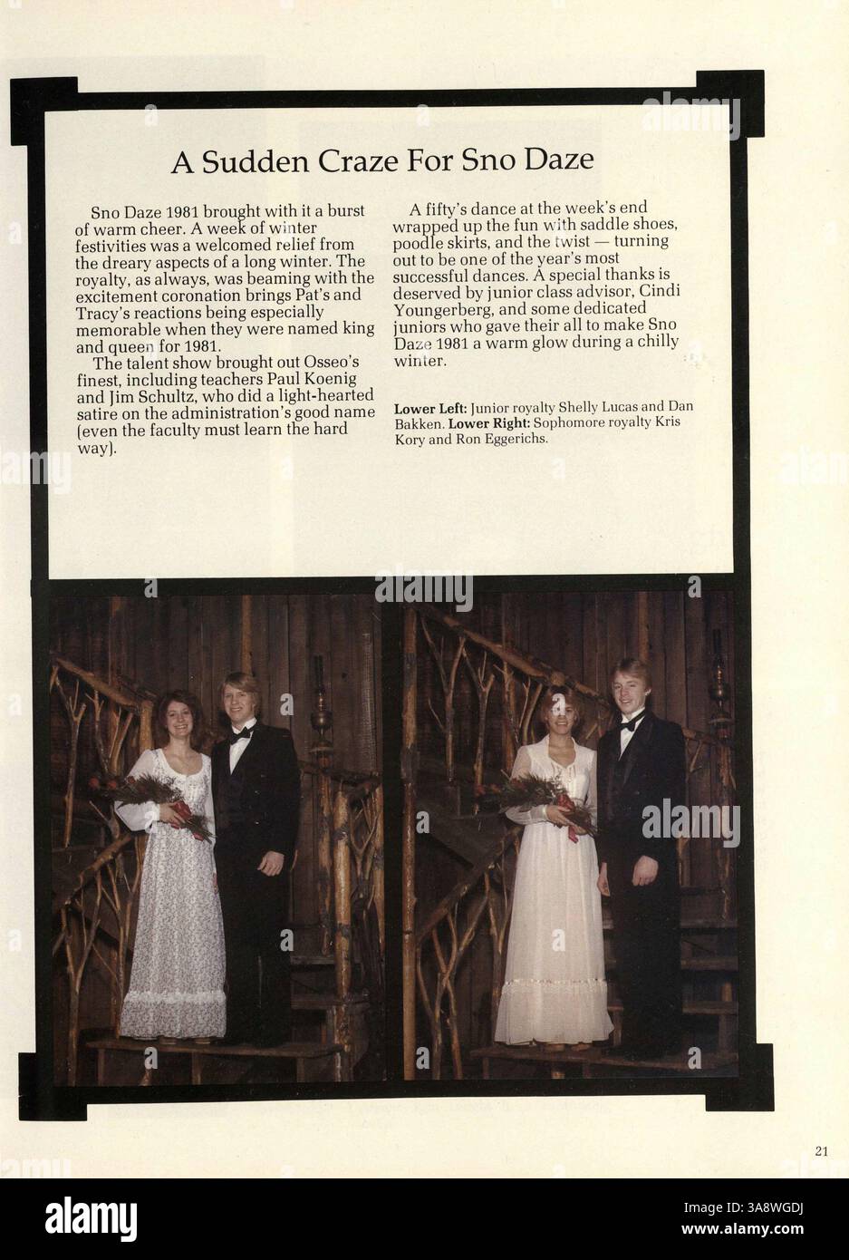 The 1981 Osseo High School yearbook, 'Osseo's Greatest Hits,' documents ...