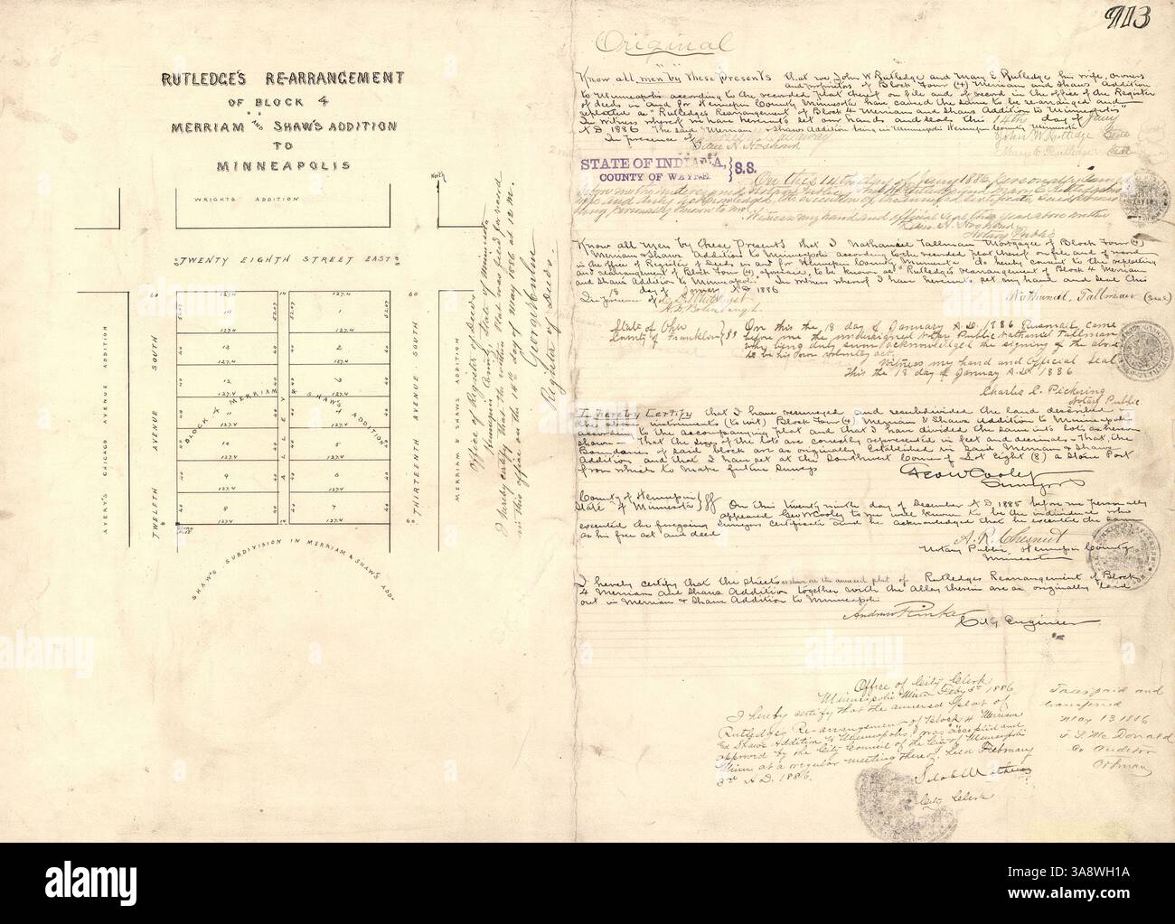 This document outlines the re-arrangement of Block 4 in Merriam and ...