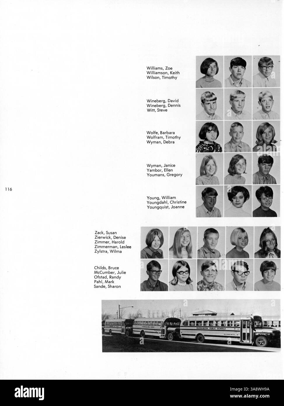 The 1969 lincoln high yearbook documents the key events hi-res stock ...