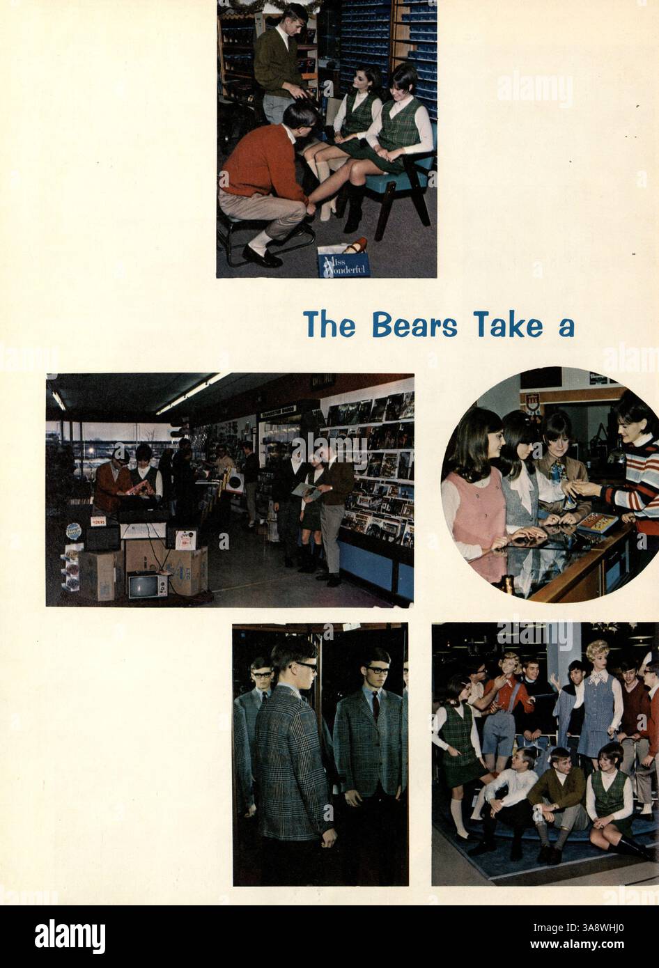 The 1969 lincoln high yearbook showcases student portraits hi-res stock ...