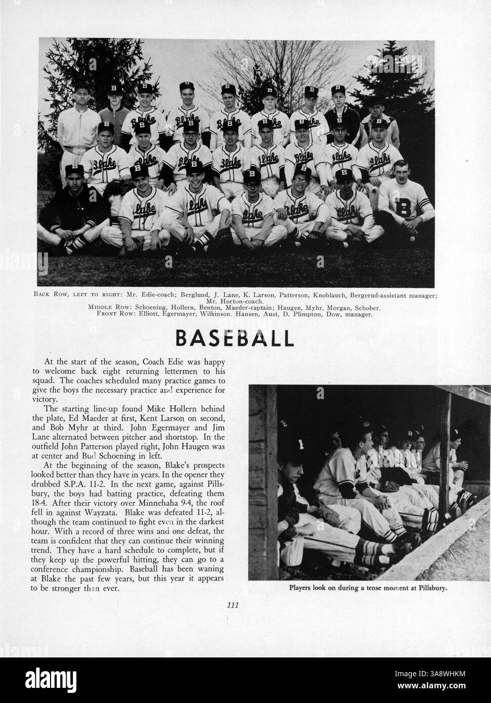 The 1956 Blake Yearbook, 'Call-o-pan', reflects on the student and ...