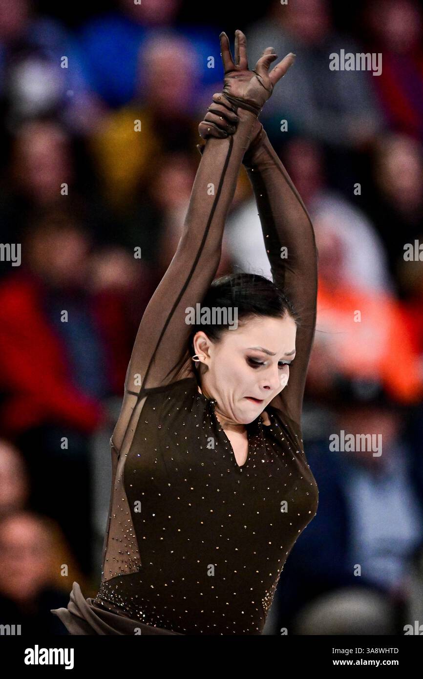 Boston, USA. 28th Mar 2025. Sofia SAMODELKINA (KAZ), during Women Free Skating, at the ISU World ...