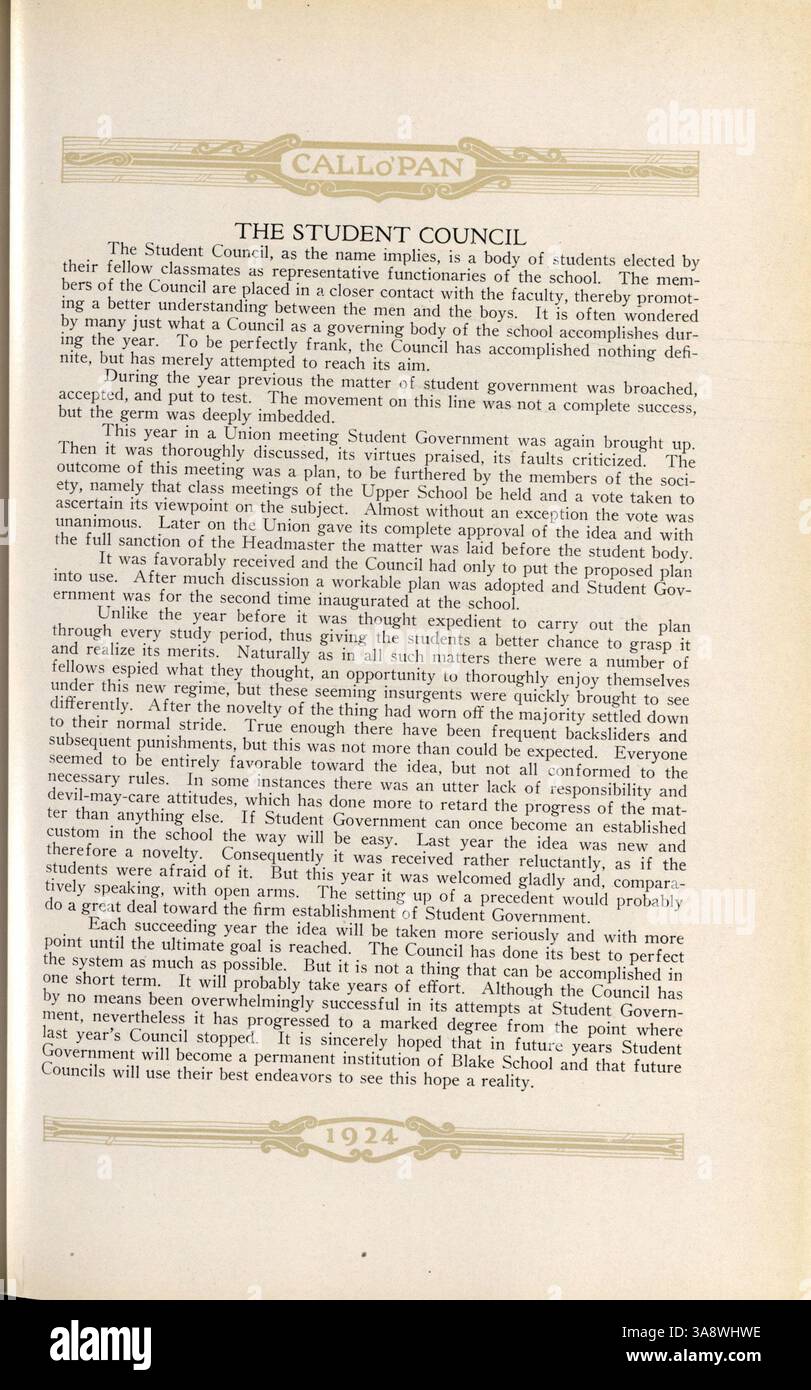 Details the events and students of the 1923 1924 academic year hi-res stock photography and ...