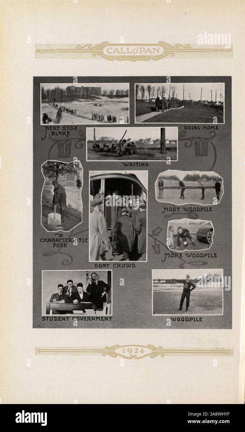 The 1924 'Call-O'-Pan' yearbook from Blake High School highlights major events of the 1923-1924 ...