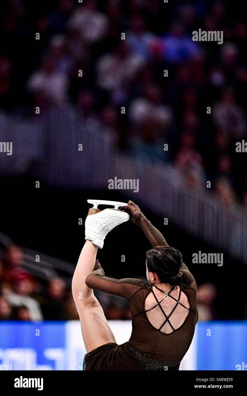 Boston, USA. 28th Mar 2025. Sofia SAMODELKINA (KAZ), during Women Free Skating, at the ISU World ...
